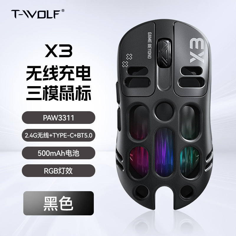 Tri-Mode RGB Wireless Gaming Mouse with PAW3311 Sensor – Gadgets Tudoholic